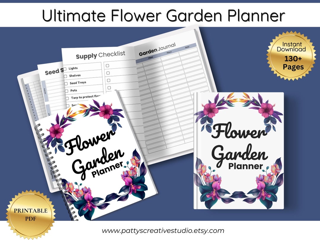 Flower Garden Planner Organizer Tracker Maximize Growth Beautiful ...