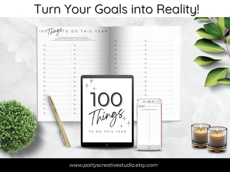 100 Things to Do This Year 2025 Planner To-do List Tracker Bucket List ...