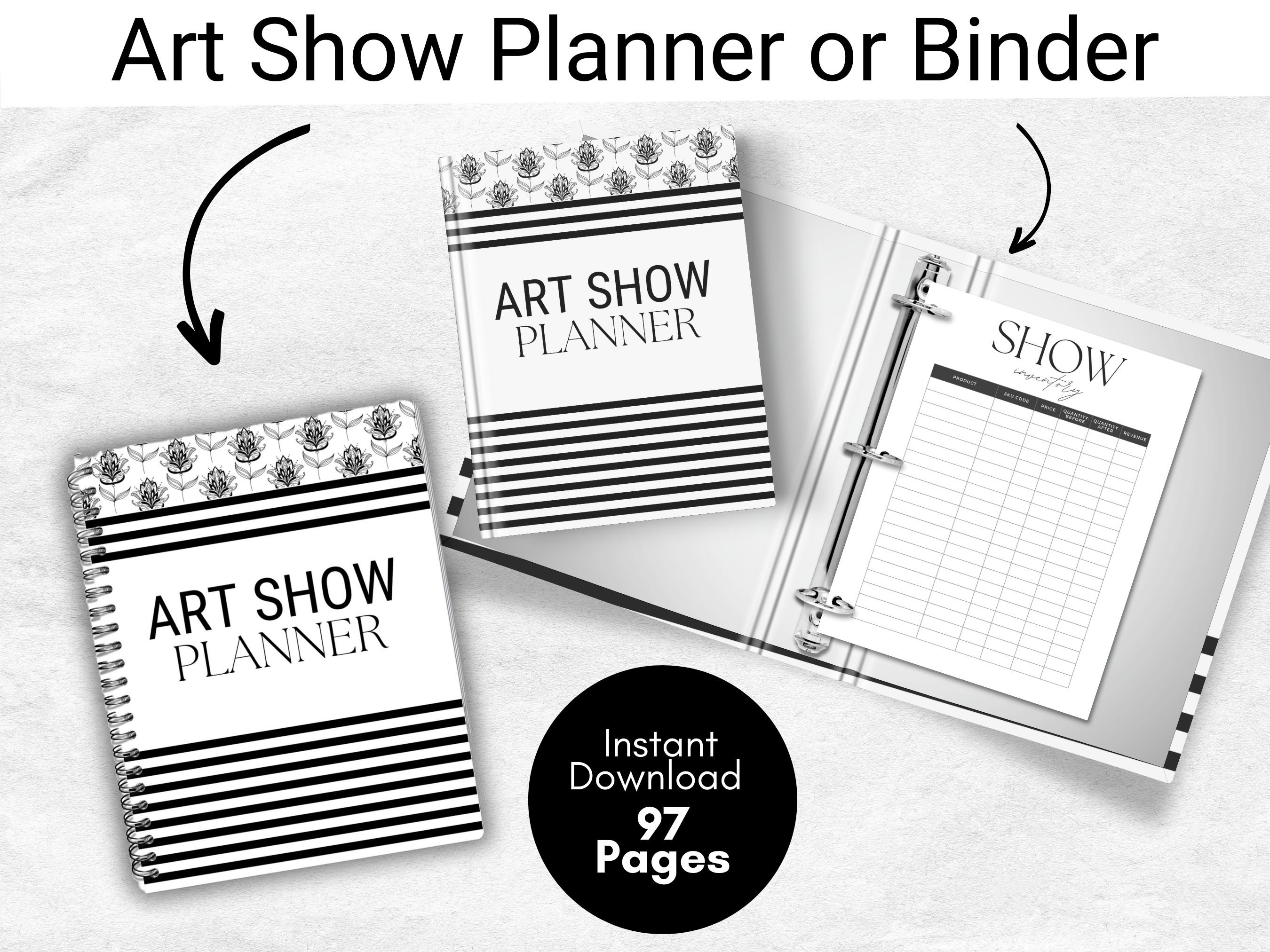 Art Planner Checklist Market Daily Planner Show Inventory Fair Customer ...