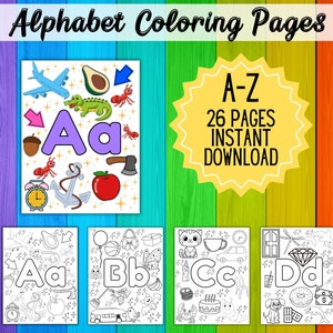 ABC Alphabet Coloring Pages Preschool Letters A-Z Coloring Pages ...
