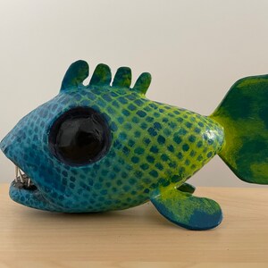 Edgar - Fish Made of Styrofoam, Papier-mâché and Wood - Etsy