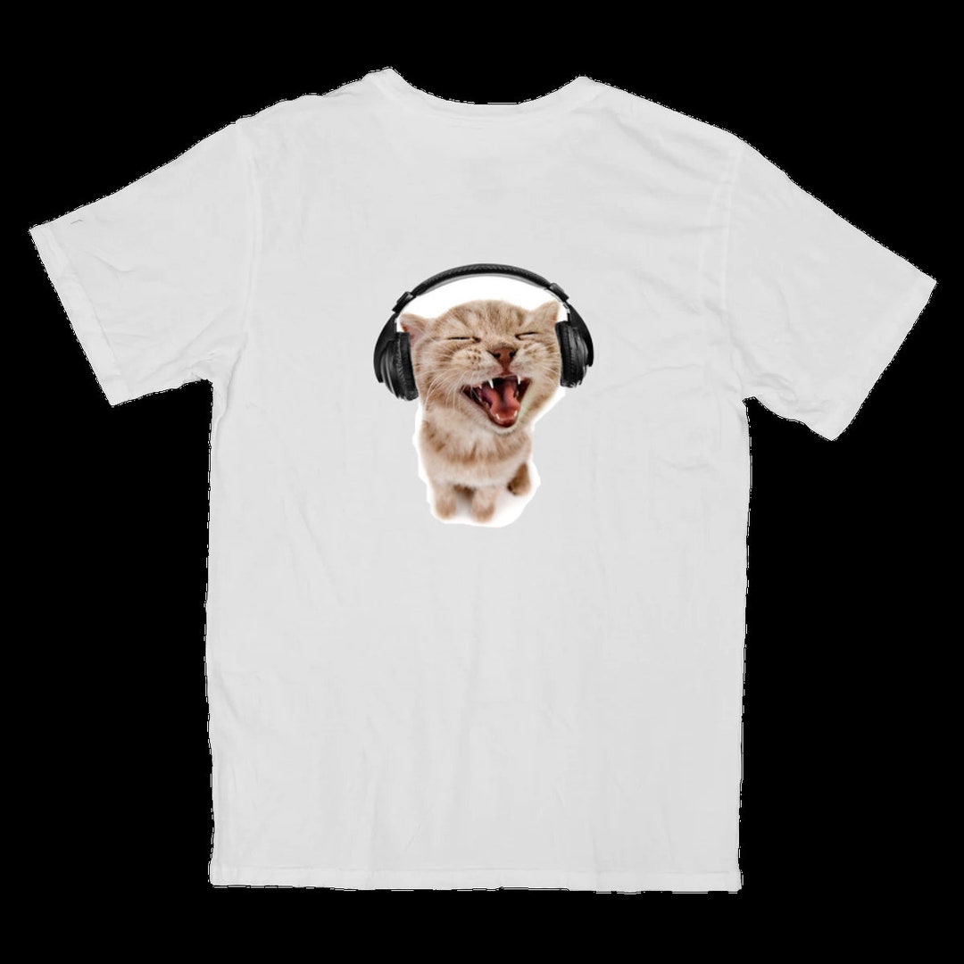 Headphone Cat Meme - Etsy
