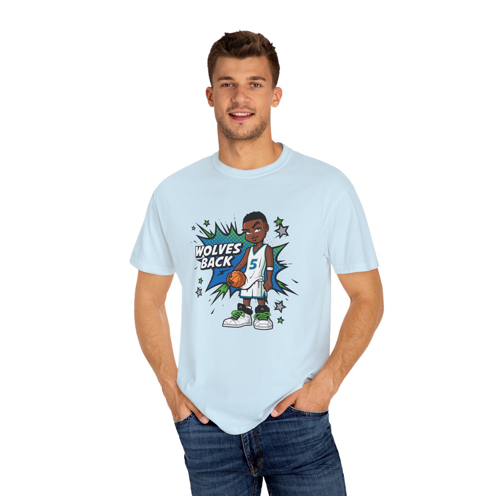 Anthony Edwards T-shirt for Him Minnesota Basketball Fan Gift Wolves ...