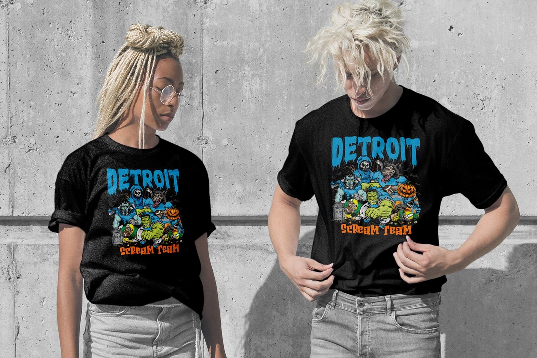 Vintage Detroit Football T-shirt for Detroit Fan Halloween Football ...