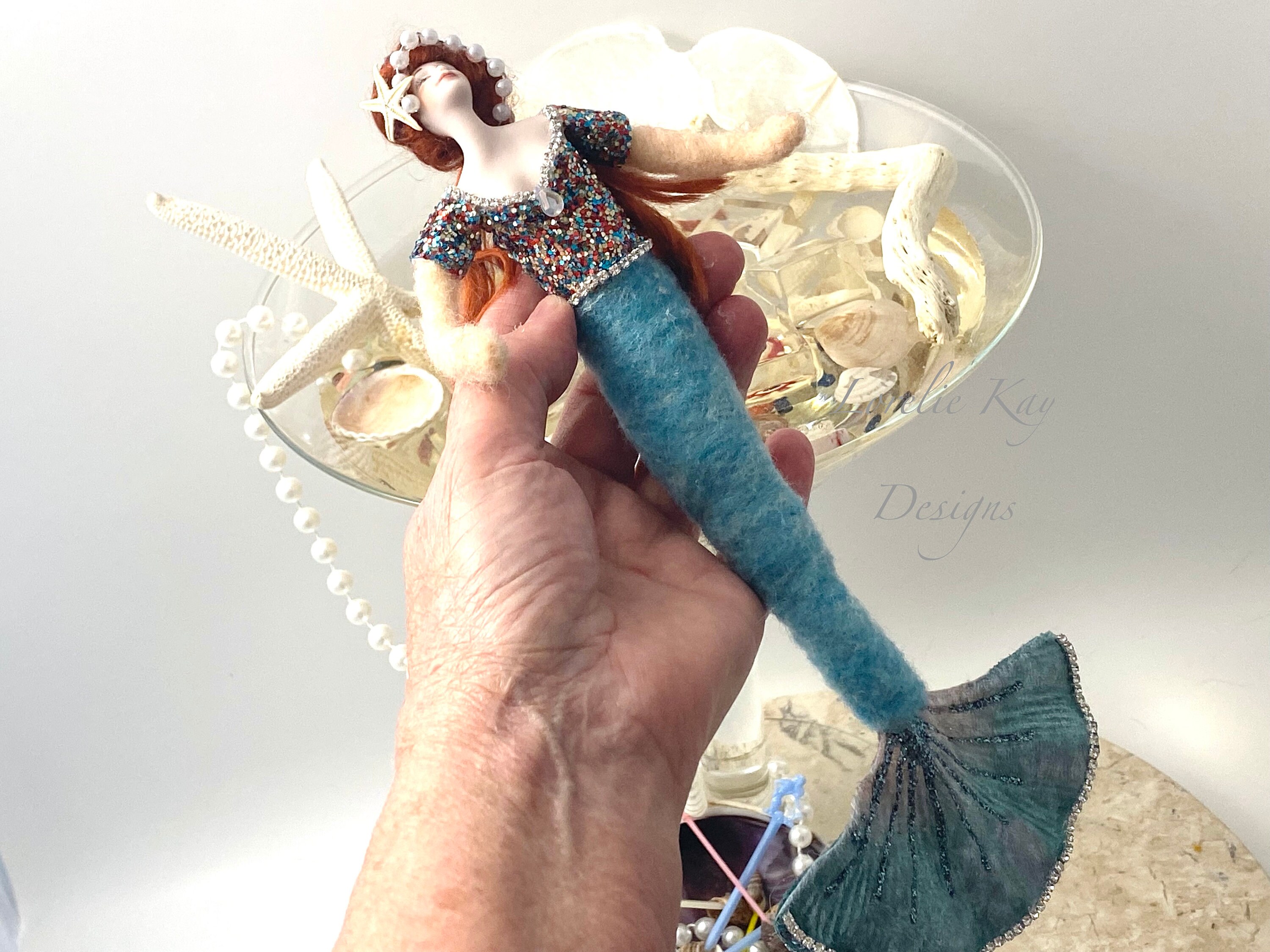 The Tipsy Mermaid's Martini BIG Martini Glass Resin Ocean | Etsy UK