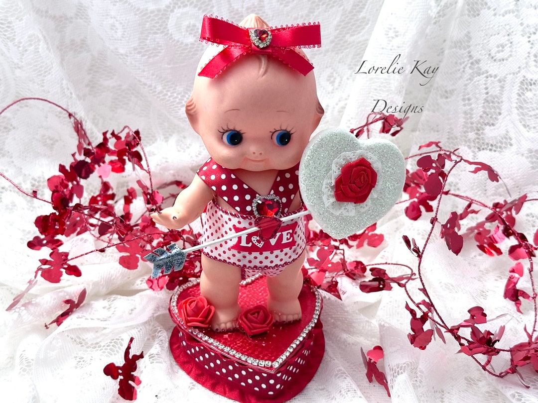 Cupid Kewpie Valentine Candy Box Vintage Inspired Heart Valentine Box ...
