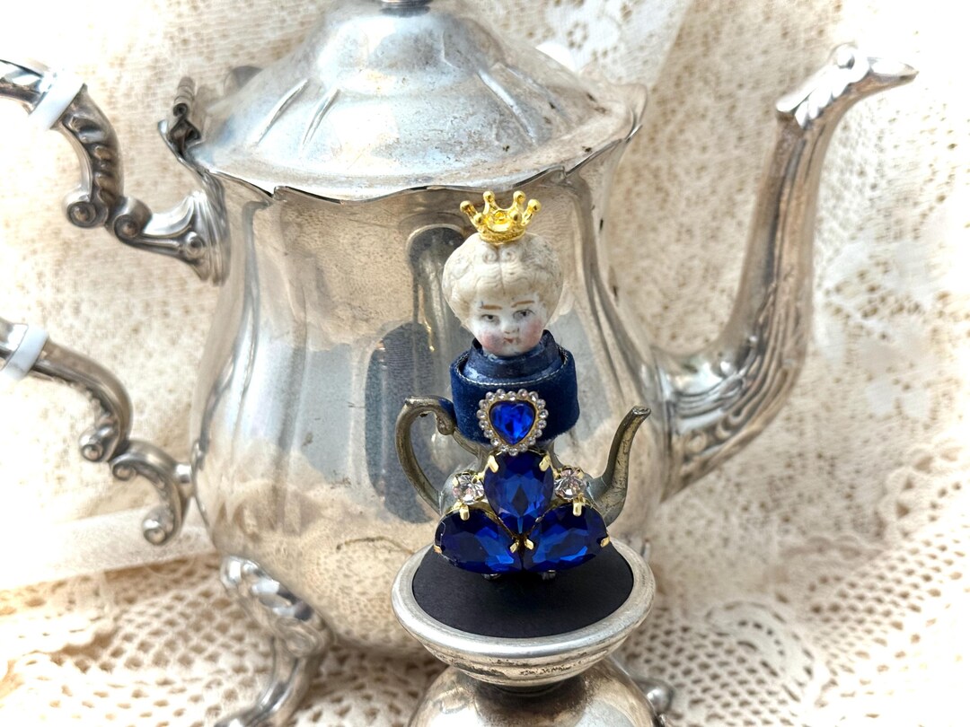 Princess Diana Tiny Teapot Art Doll September Birthstone Miniature ...