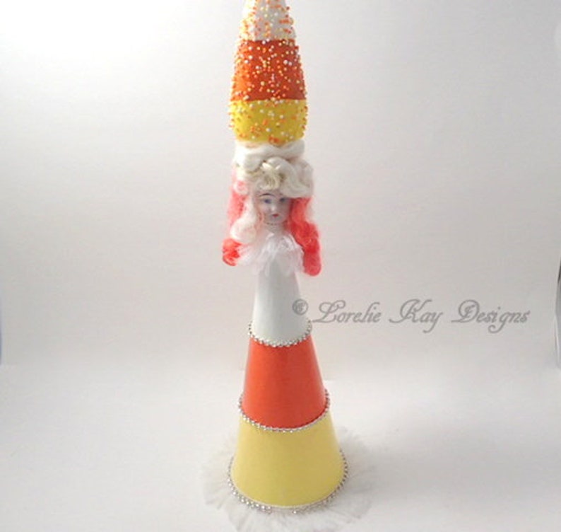Kandi Corn Topper Assemblage Art Doll Halloween Decoration - Etsy