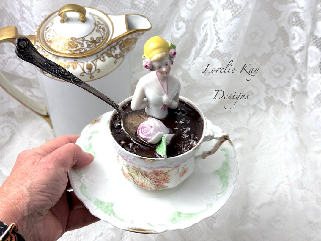 Tea Time Art Doll Assemblage Doll Sculpture Tea Lover Gift Tea Party ...