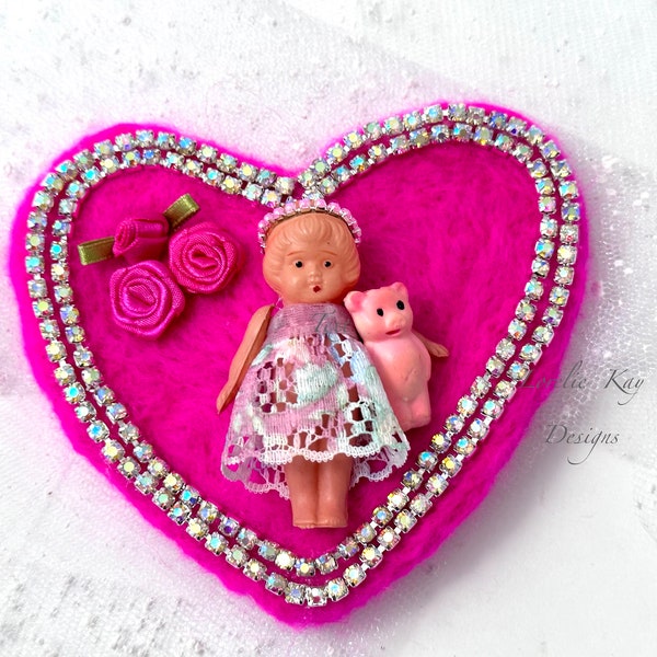 Felted Heart Pin - Etsy