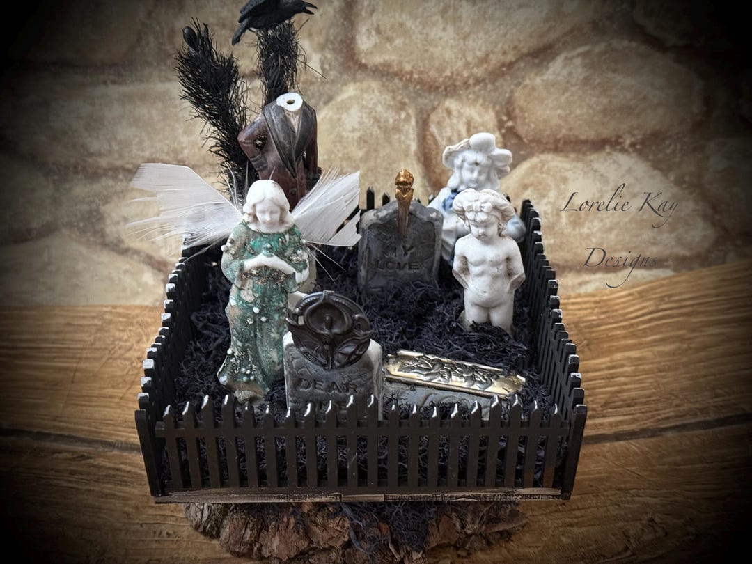 Ghosts in the Graveyard Decoration Assemblage Memento Moir Gothic ...
