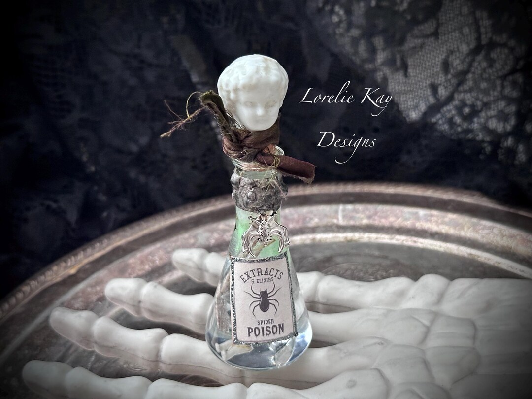 Spider Poison Miniature Potion Bottle Frozen Charlotte Halloween ...