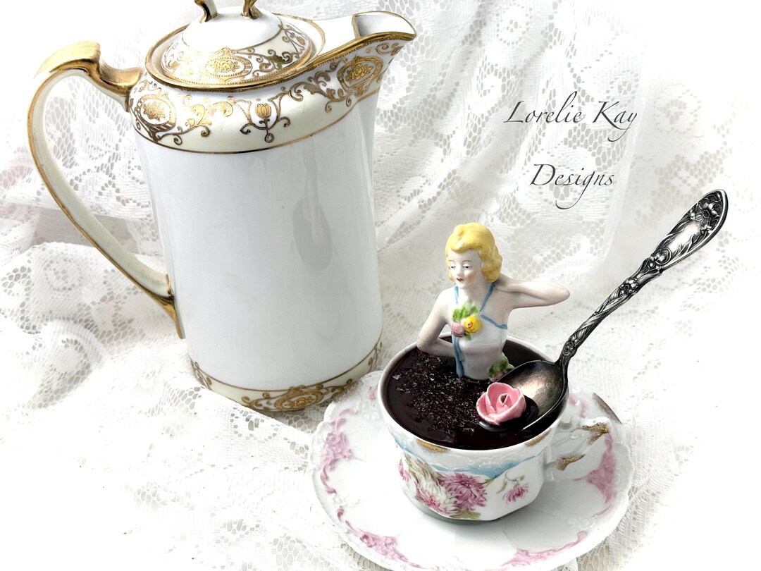 Tea Time Art Doll Assemblage Doll Sculpture Tea Lover Gift Tea Party ...