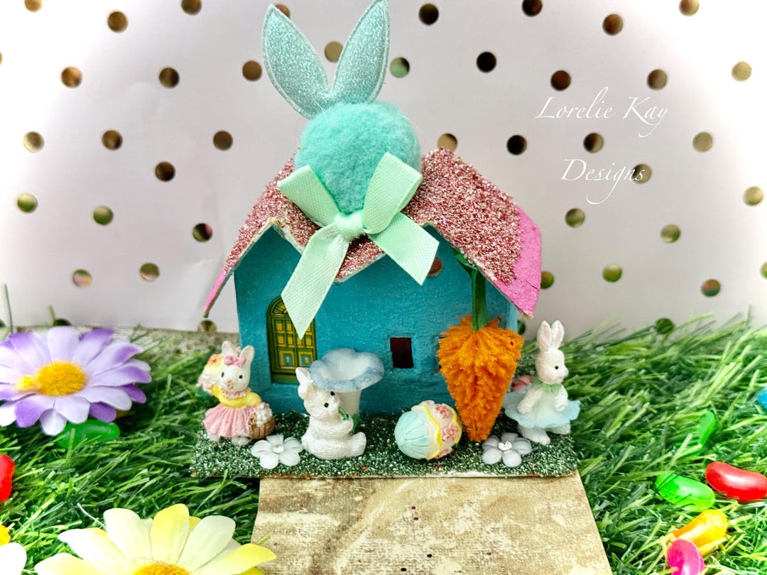 Easter Putz House Decoration Light up Easter Village Decoration Lorelie ...