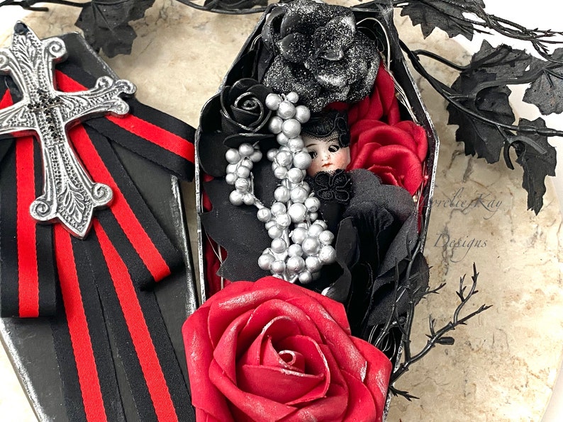 Miniature Light-up Doll in Casket Art Doll in Coffin Antique - Etsy