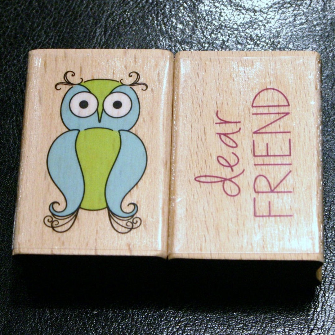 New Owl Friend Rubber Stamp Set Wood Mounted Dear Wise Old Owl Bird ...