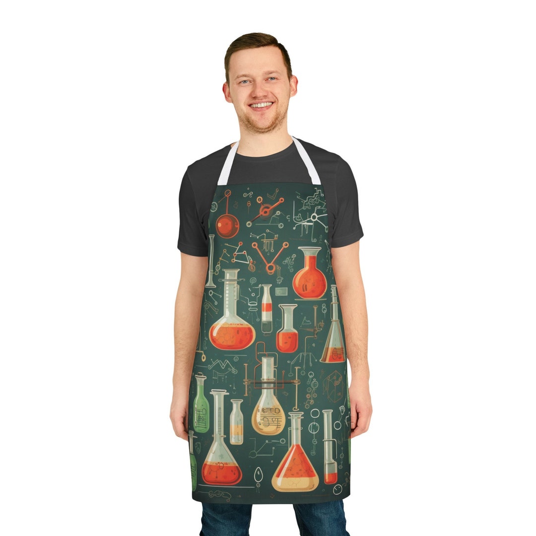 Green Chemistry Apron School Teacher Apron Adult Canvas Guy Apron Gifts ...