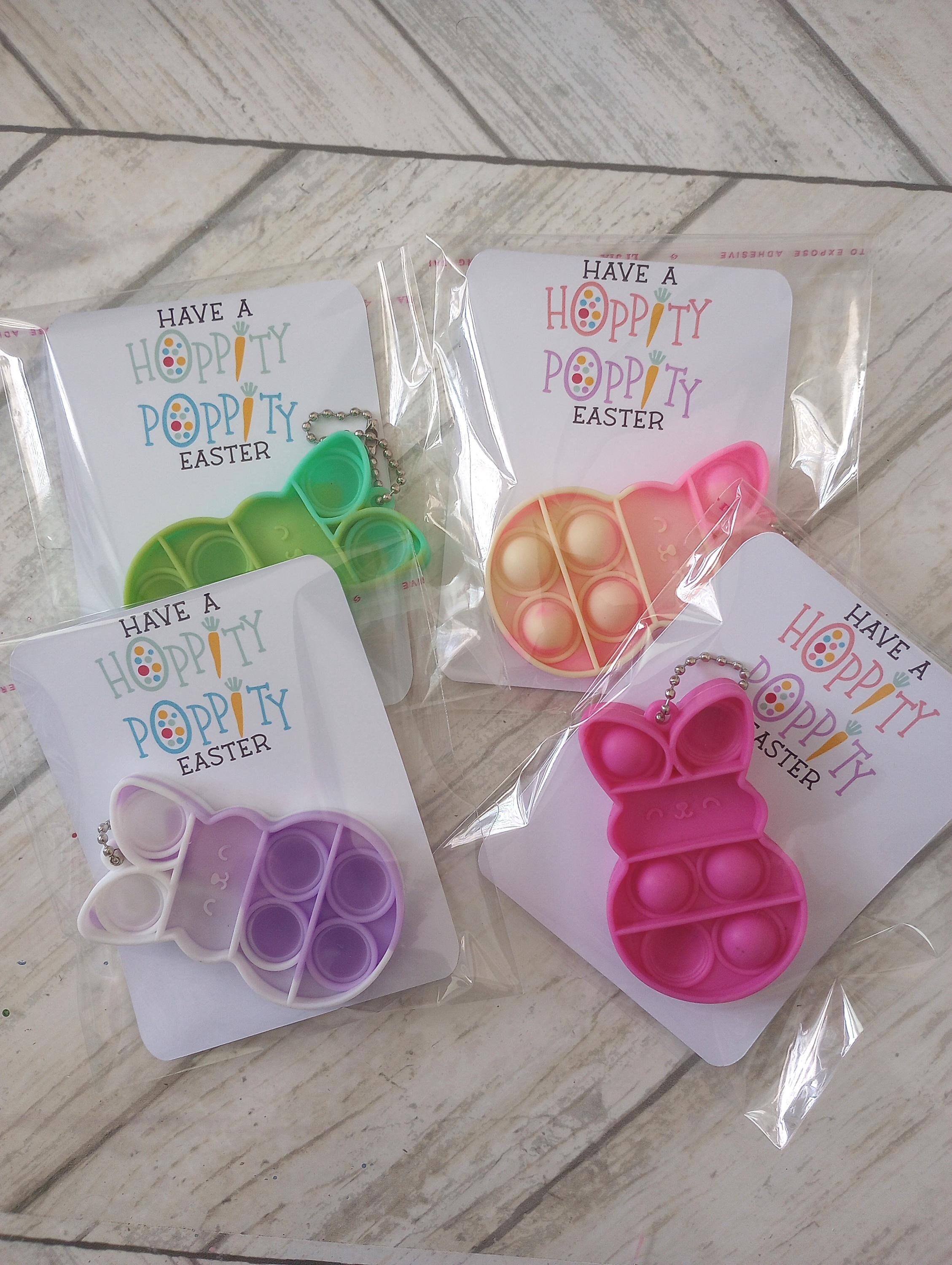 Bunny Pop Fidget Keychain Easter Egg Fillers for Kids Easter Basket ...