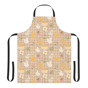 Tan Duck Apron Cute Farm Apron Grandma Adult Apron Gifts Canvas Kitchen ...