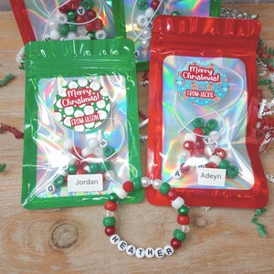 Christmas Name Bracelet DIY Kit Kids Craft Activity for Xmas Party ...