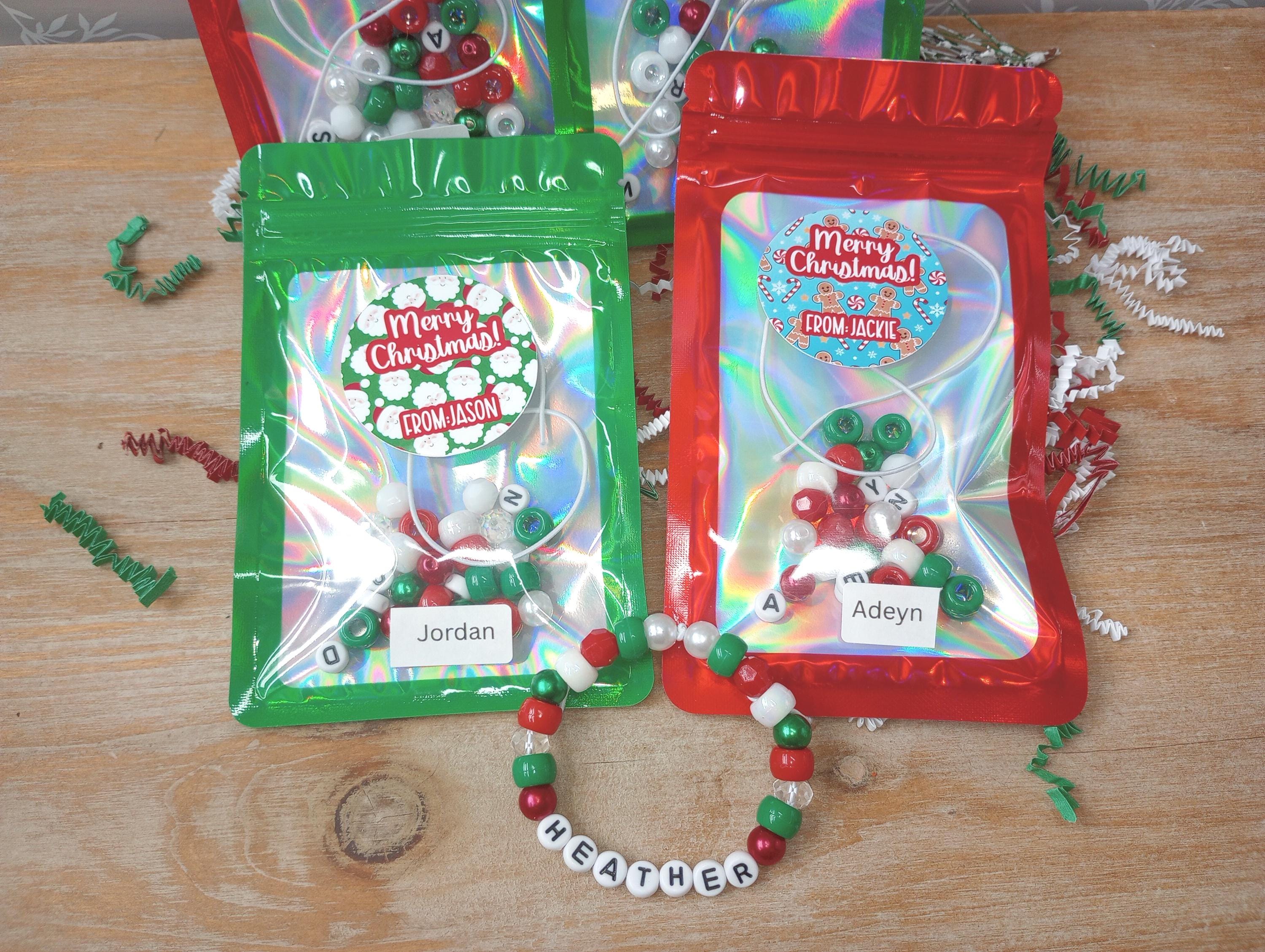 Christmas Name Bracelet DIY Kit Kids Craft Activity for Xmas Party ...