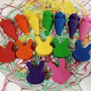 Easter Crayons Bunny Shape Basket Fillers Carrot Shaped Crayons for ...