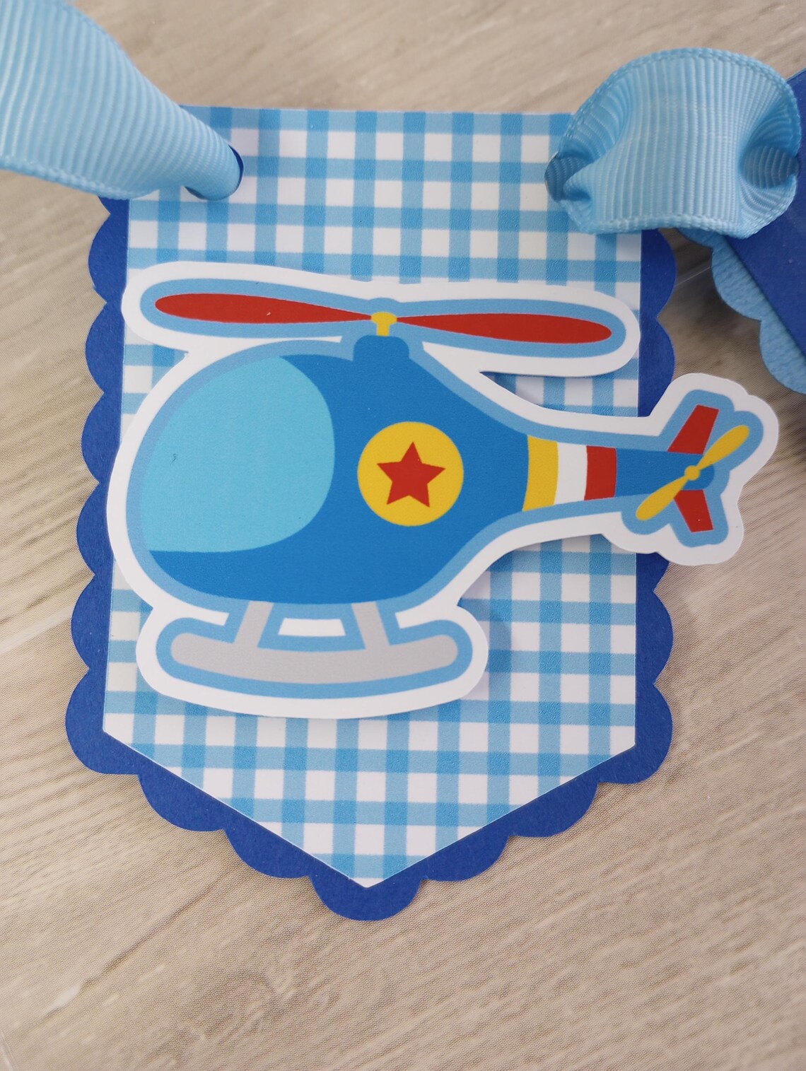 Helicopter Banner Birthday Party Aviation Themed Party Helicopter ...