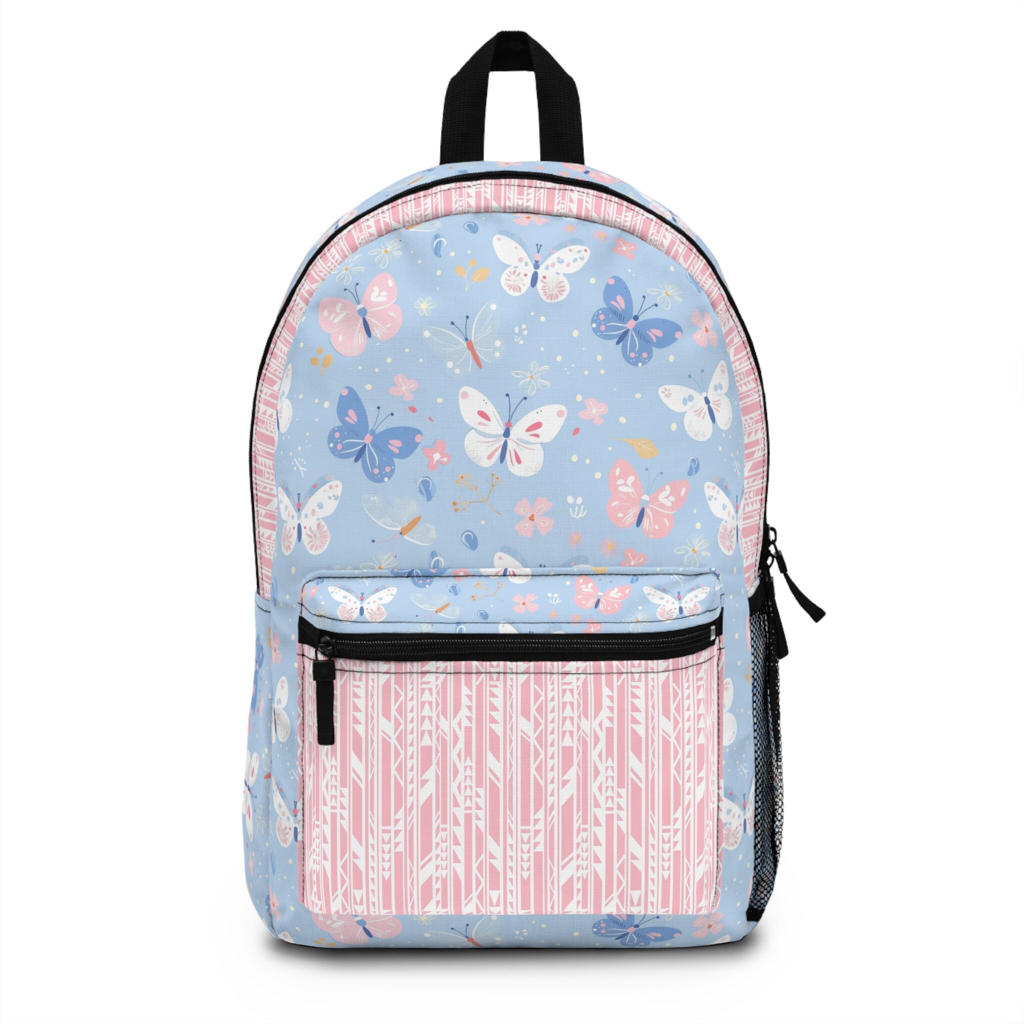 Pink & Blue Butterfly BACKPACK and Lunchbox Girly Kindergarten Bookbag ...