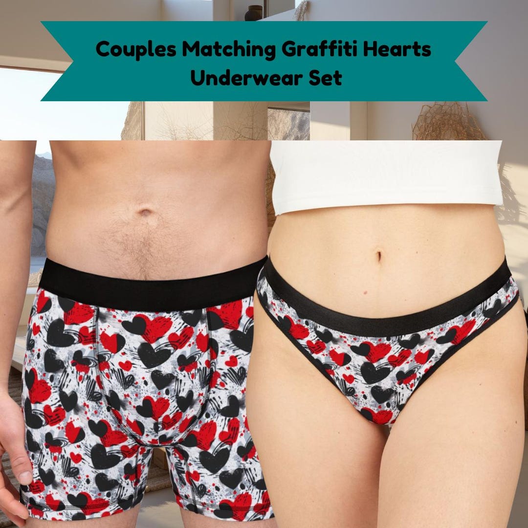 Couples Matching Underwear Set for Anniversary Valentines Gift Matching ...