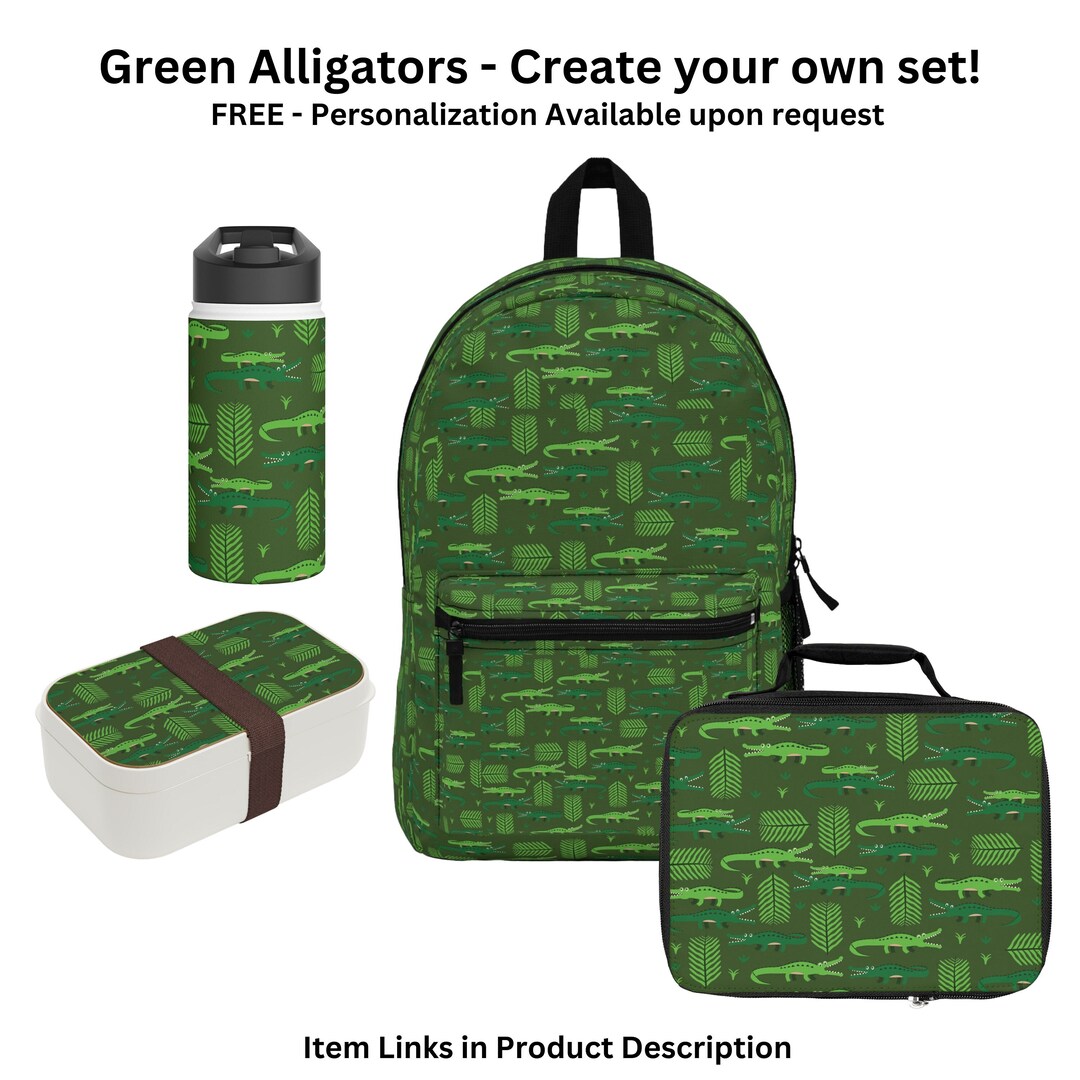 Green Alligator BENTO Lunch Box Microwave Safe Bento Box for Kids ...