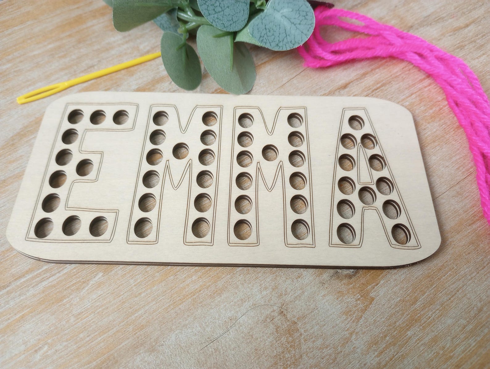 Custom Name Lacing Cards Wooden Lacing Toy for Kids Montessori Lacing ...