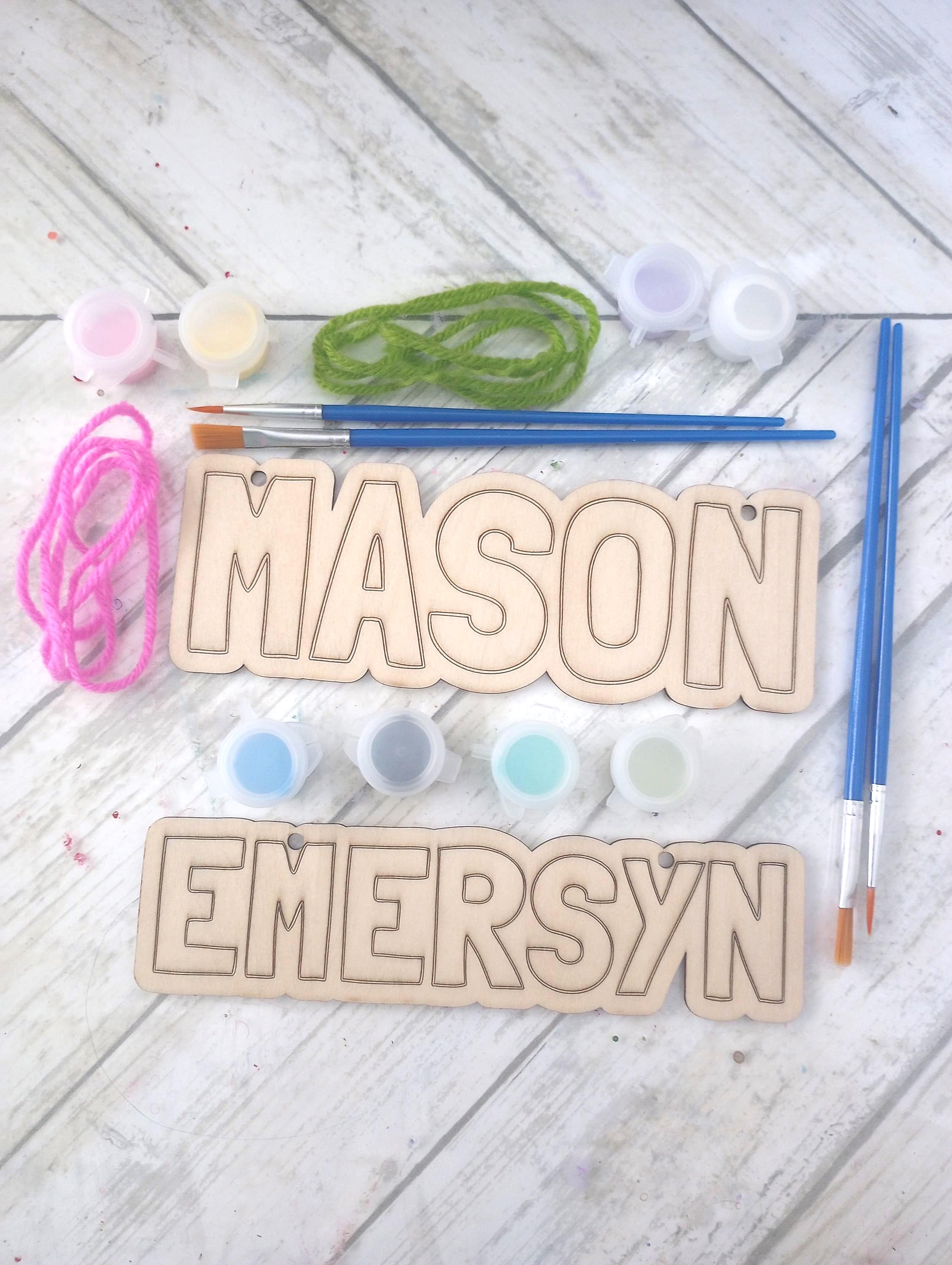 Paint Your Own Name Kit for Children Personalized Kids Craft DIY Paint ...