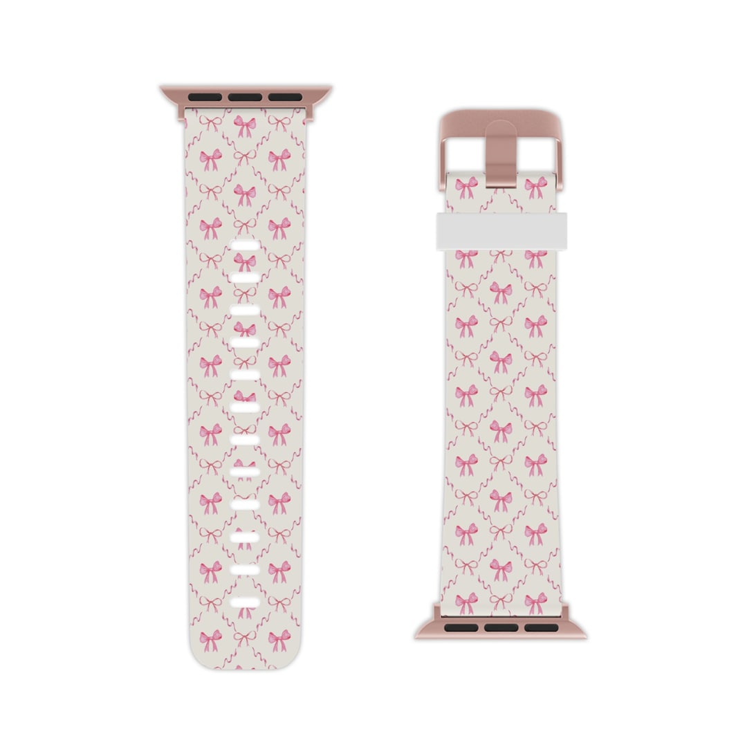 Pink Bow Apple Watch Band Wide Comfortable Breathable Apple Watch Band ...