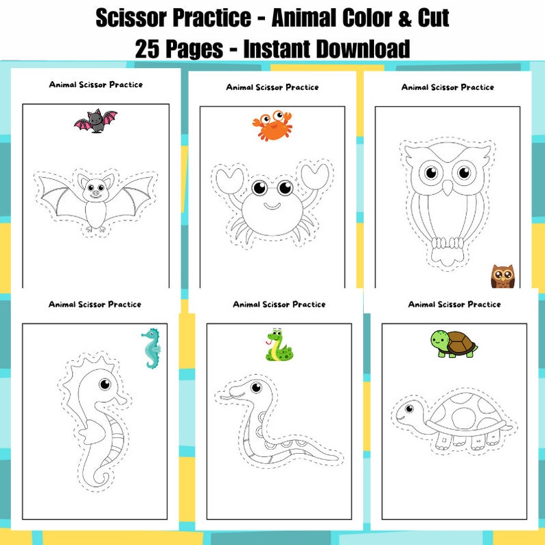 Printable Cutting Practice Scissor Skill Preschool Curriculum ...