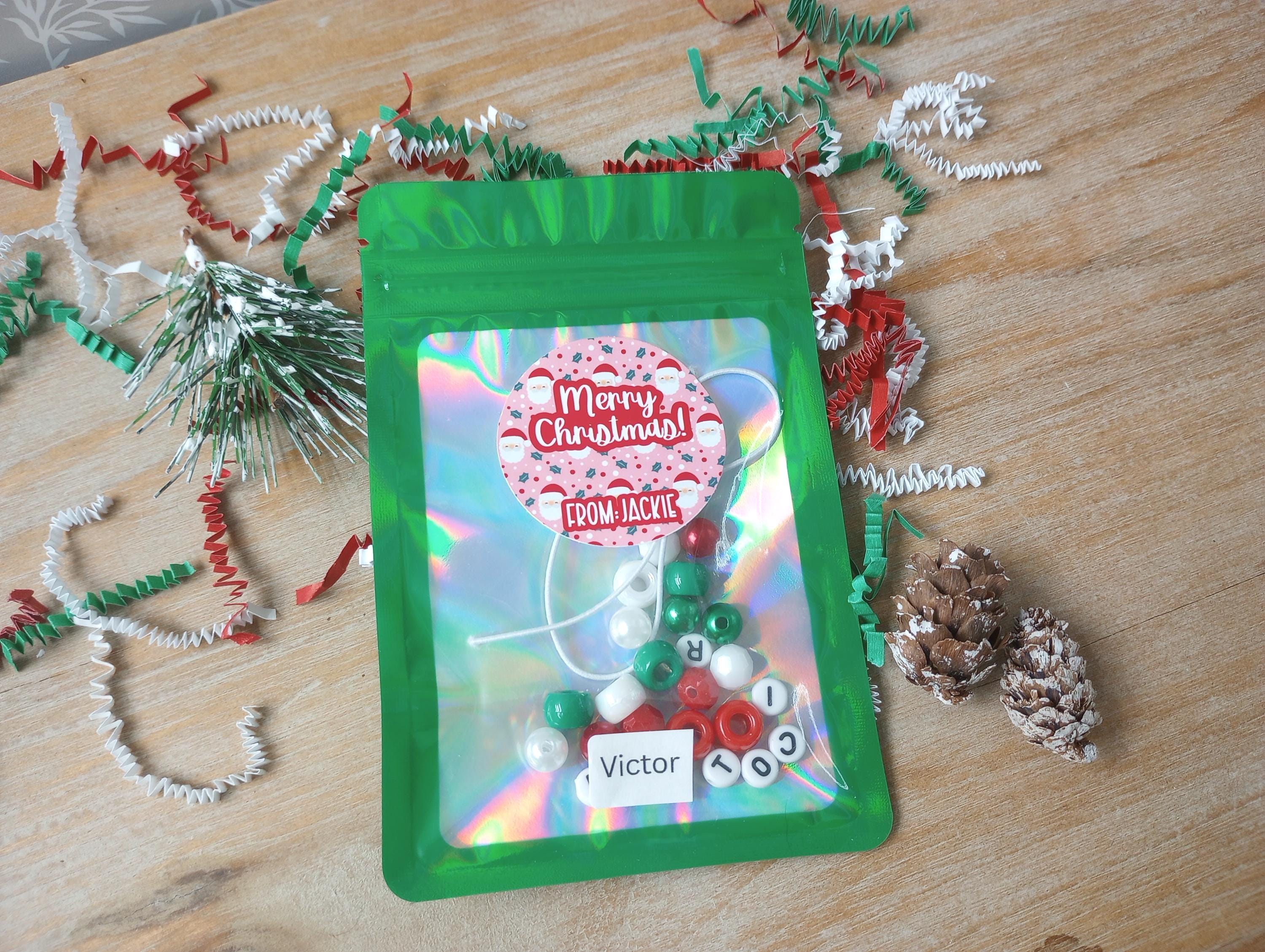 Christmas Name Bracelet DIY Kit Kids Craft Activity for Xmas Party ...