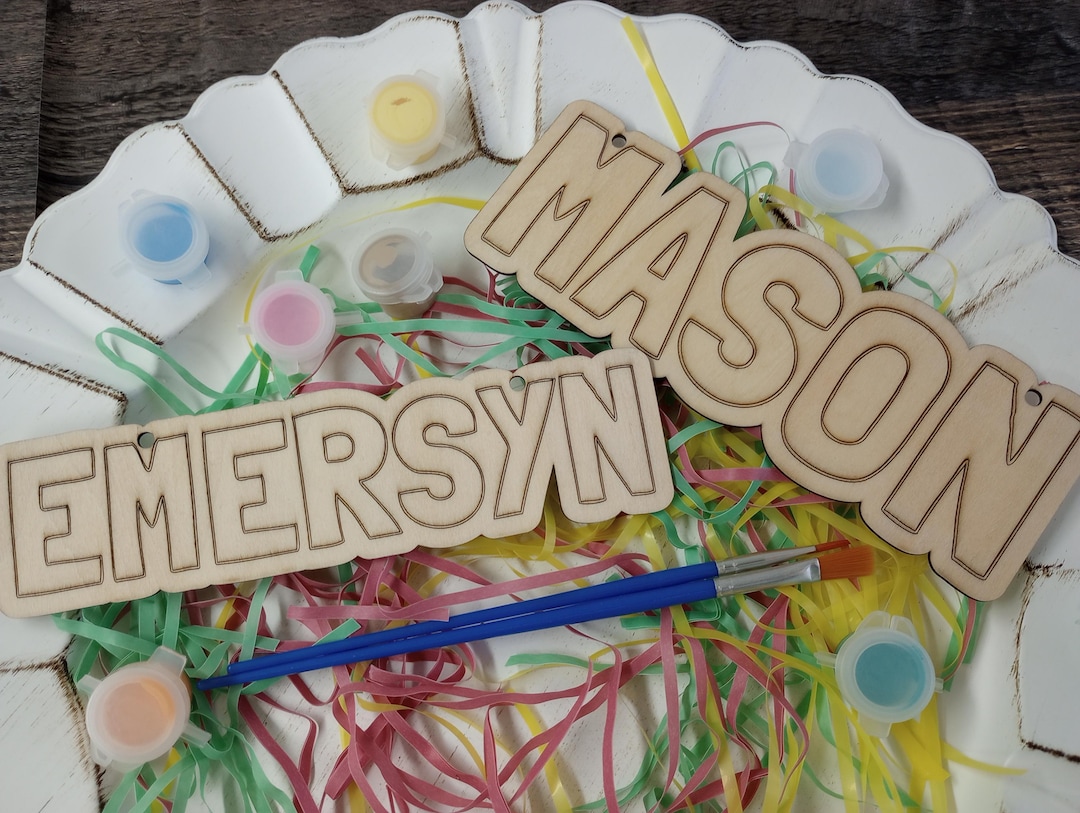 Paint Your Own Name Kit for Children Personalized Kids Craft DIY Paint ...