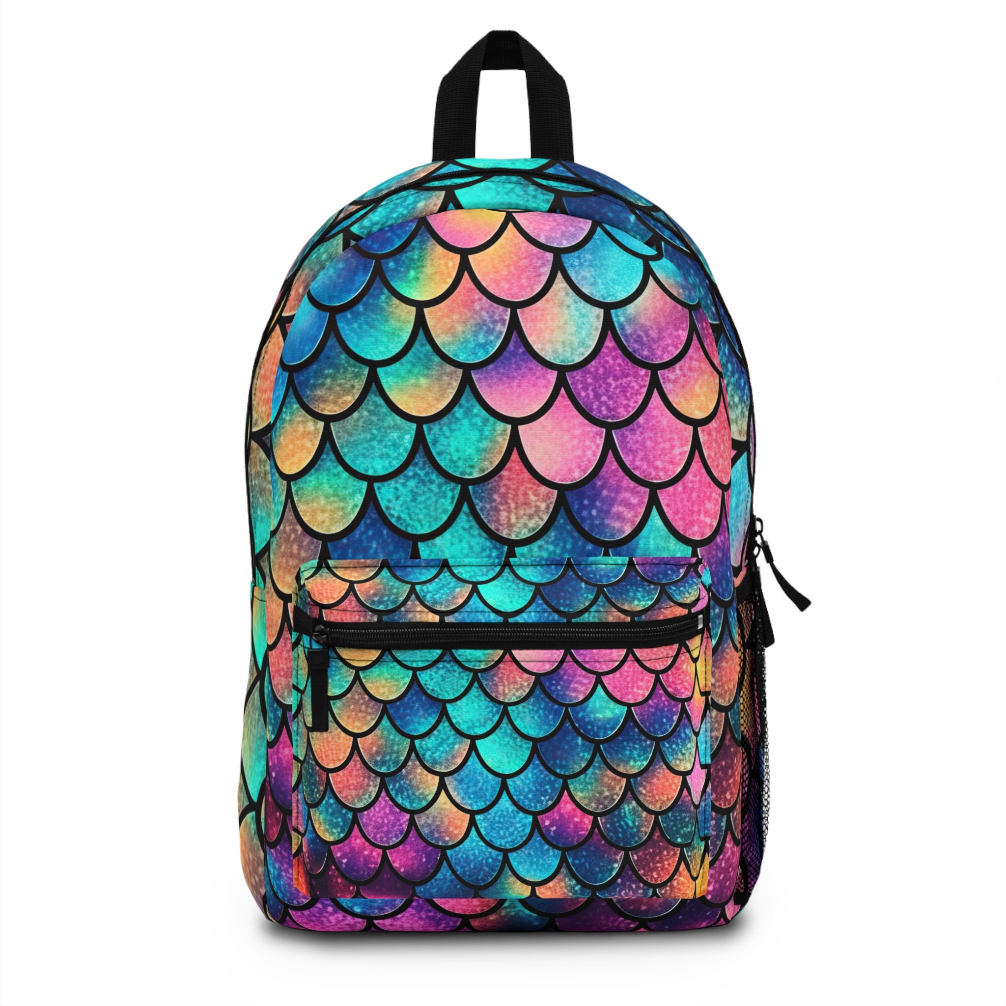 Rainbow Scales Mermaid BACKPACK Girly Kindergarten Bookbag for Girls ...