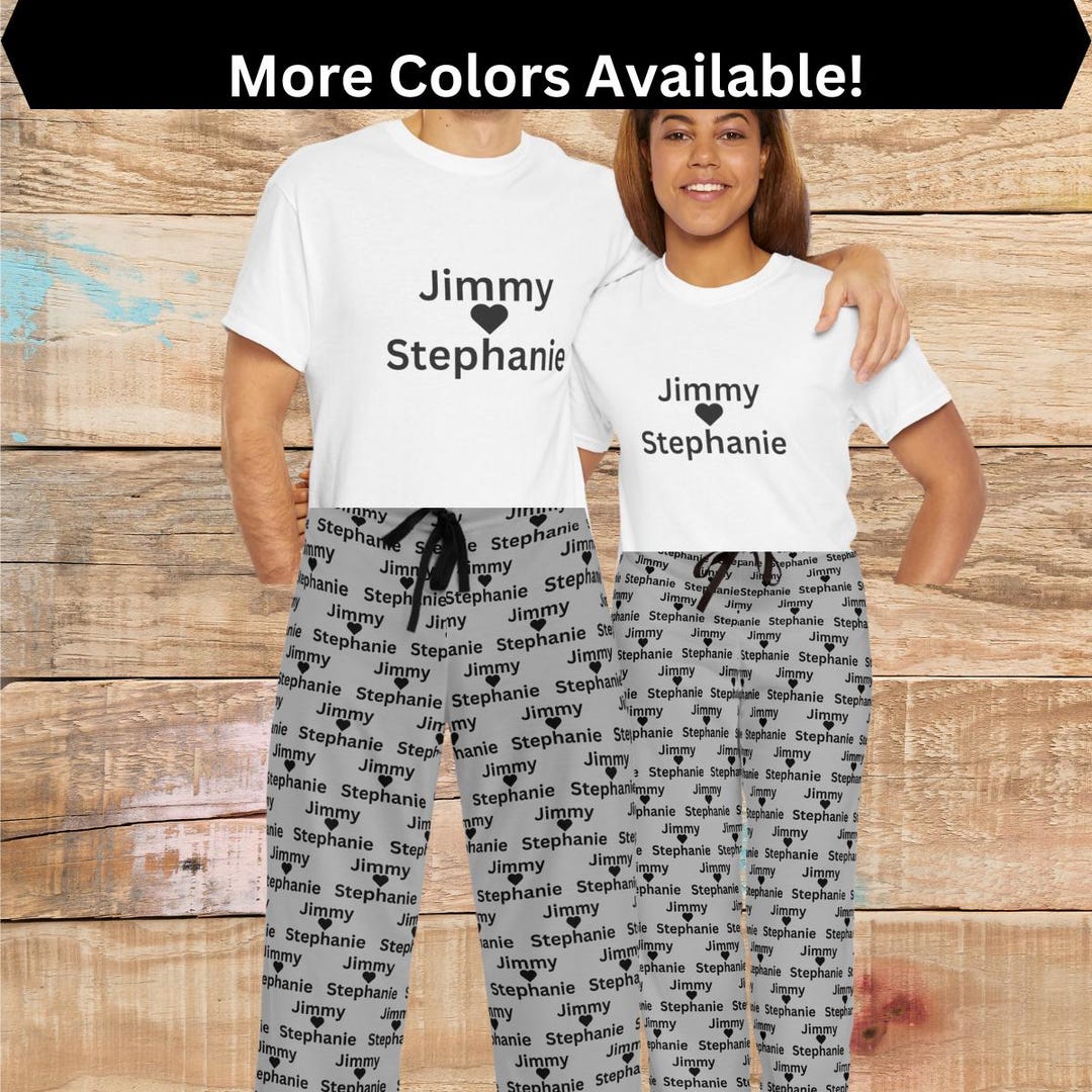 Matching Pajama Sets for Couples GF BF Matching Pjs Pants Men ...