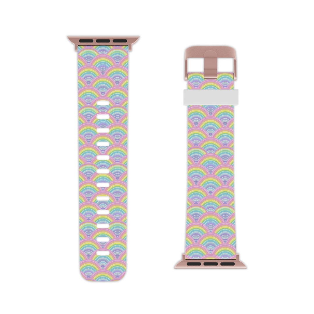 Rainbow Apple Watch Band Pride Colorful Breathable Gay Apple Watch Band ...