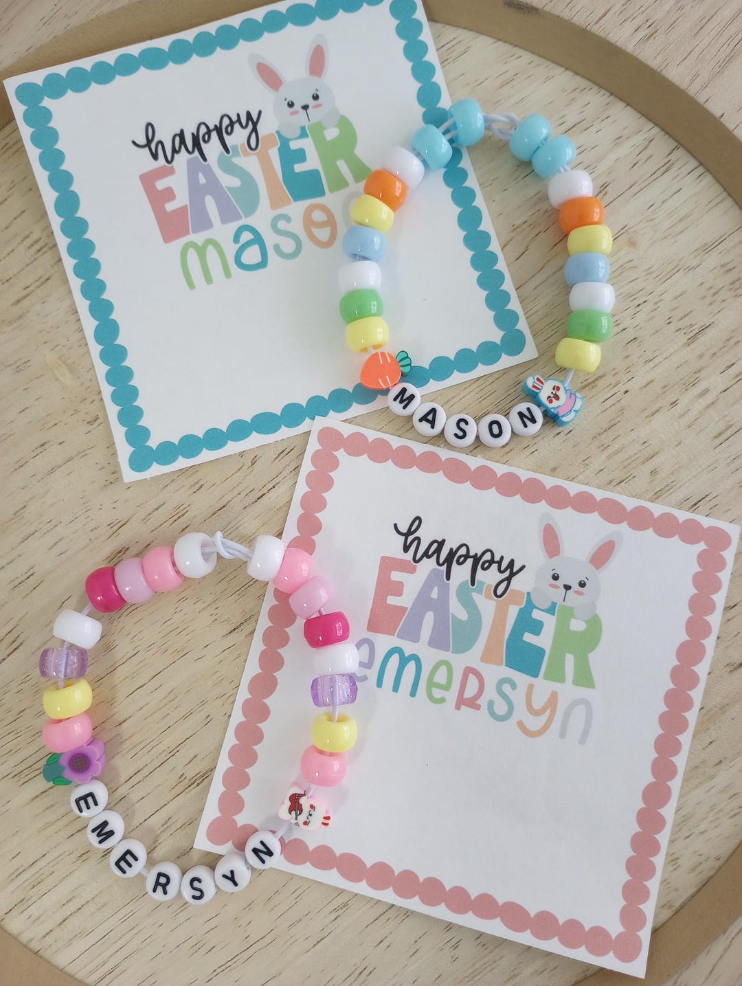 Personalized Easter Name Bracelet DIY Kit Basket Filler for Kids Gift ...