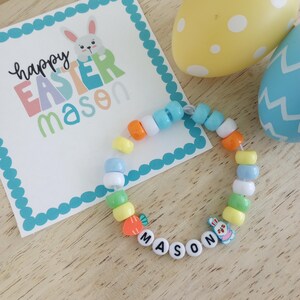 Personalized Easter Name Bracelet DIY Kit Basket Filler for Kids Gift ...
