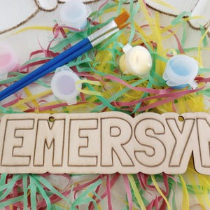 Paint Your Own Name Kit for Children Personalized Kids Craft DIY Paint ...