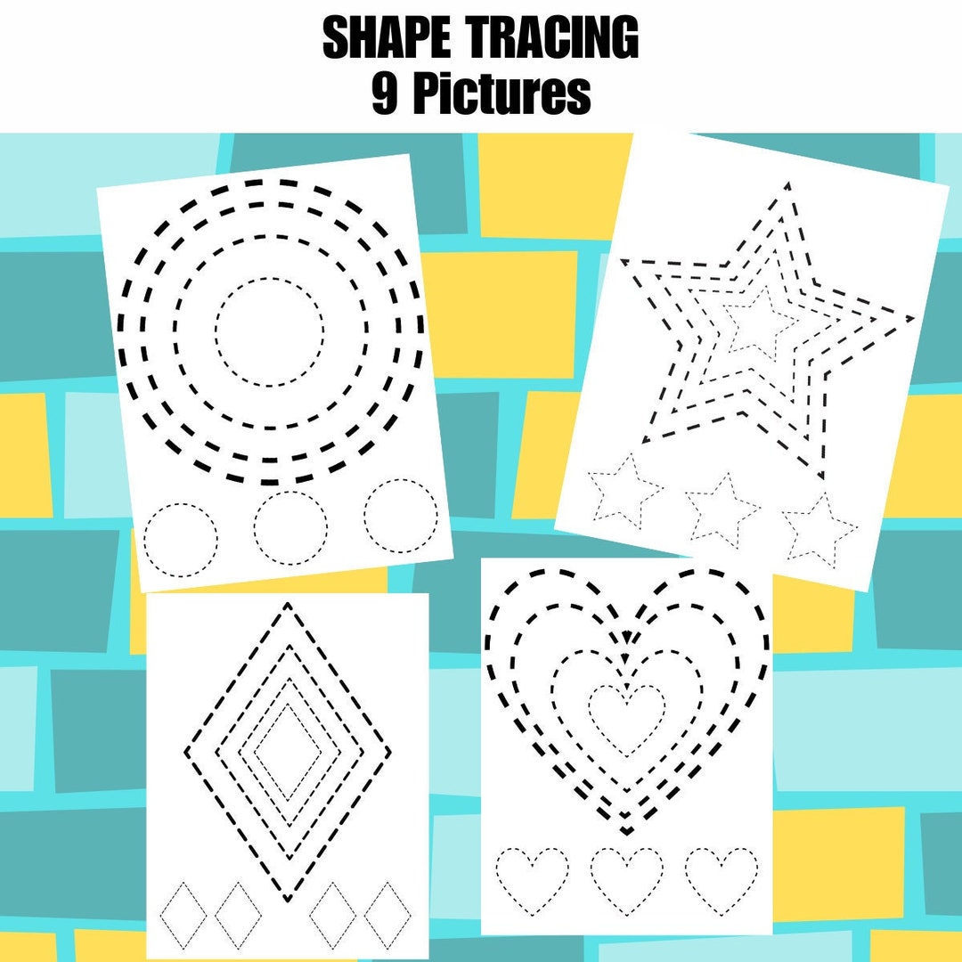 Printable Preschool Shape Tracing Practice Toddler Activity Preschool ...