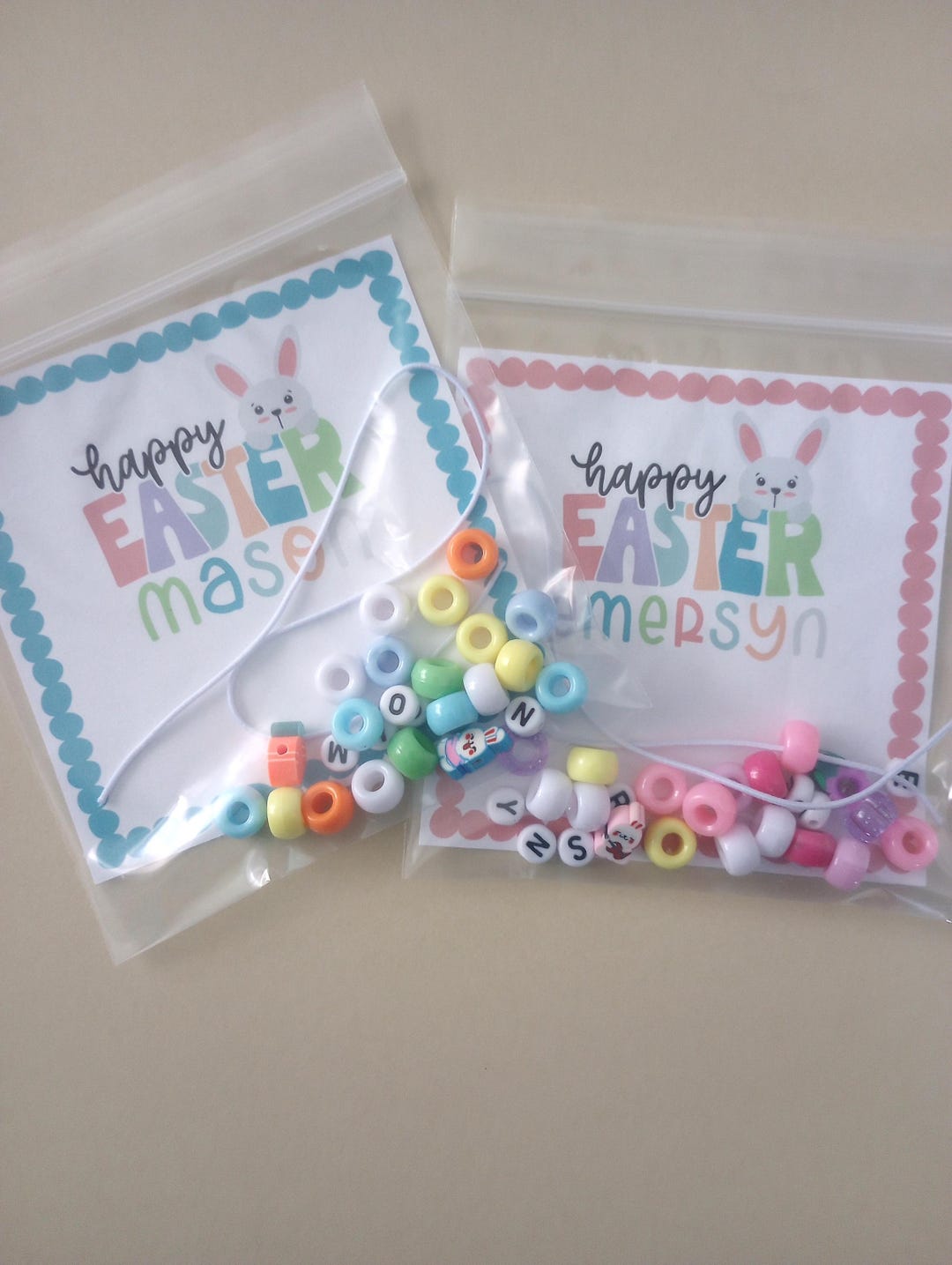 Personalized Easter Name Bracelet DIY Kit Basket Filler for Kids Gift ...