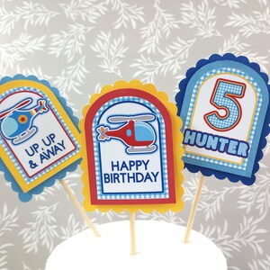 Helicopter Birthday Party Aviation Themed Helicopter Cake Boy Bday ...