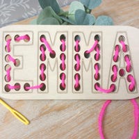 Alphabet Lacing Cards A-Z: Fine Motor Skills Activity (printable) - Etsy