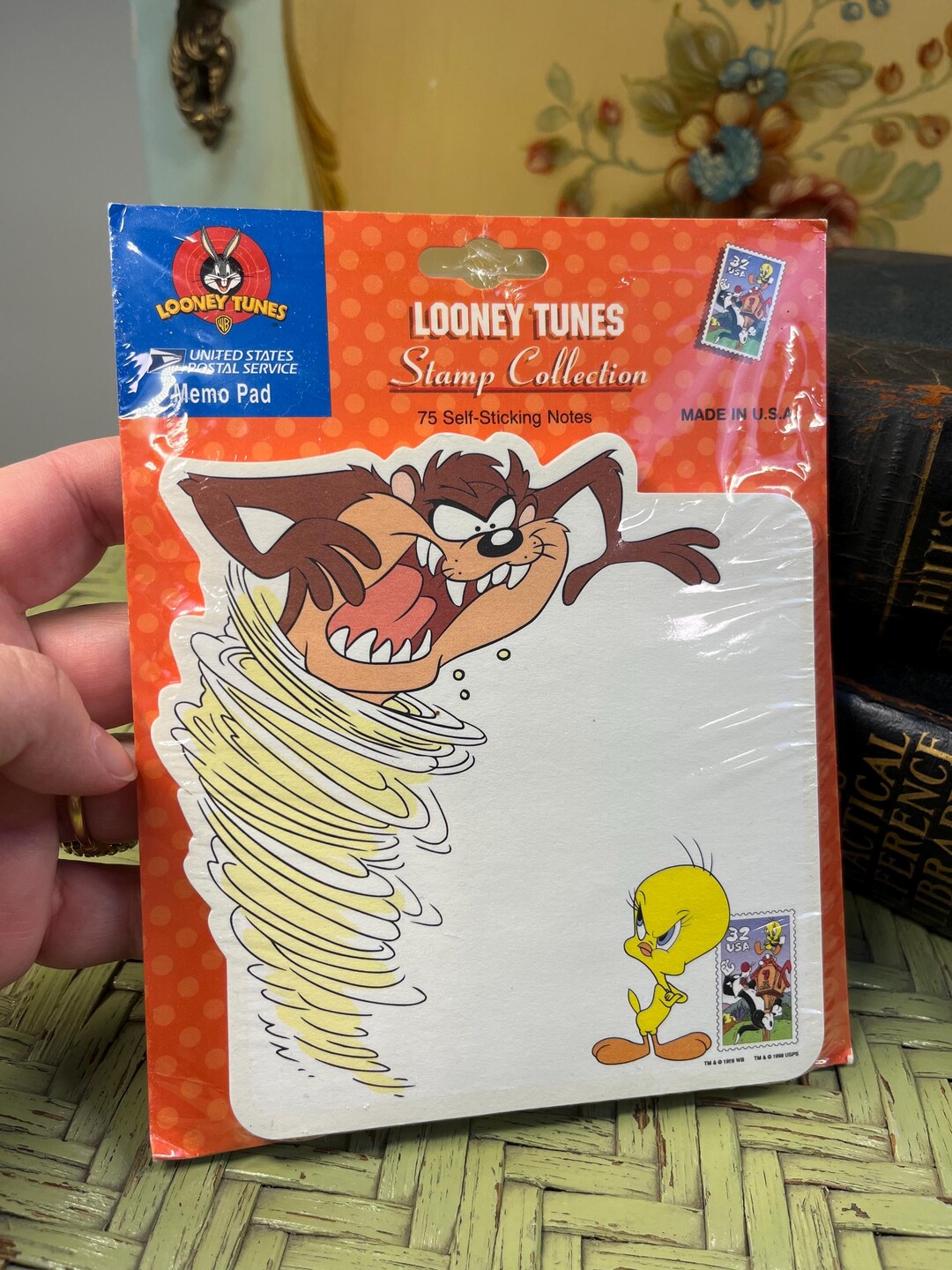 1998 Looney Tunes 75 Self-sticking Notes Memo Pad Tweety Tasmanian ...