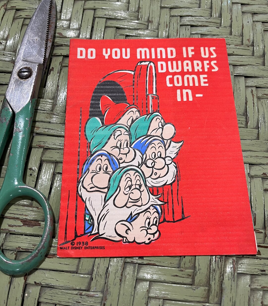Vintage Original 1938 Walt Disney Snow White and the Seven Dwarfs ...