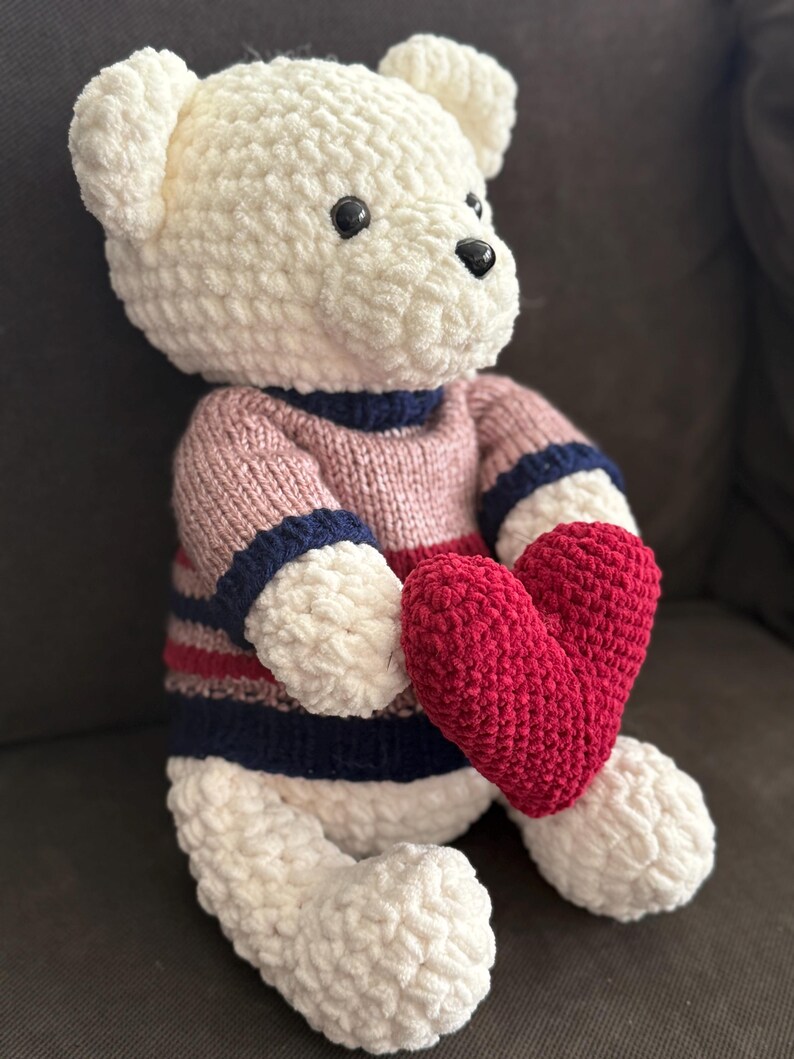 Handmade Crochet Teddy Bear | Valentine’s Day Gift | Personalized ...
