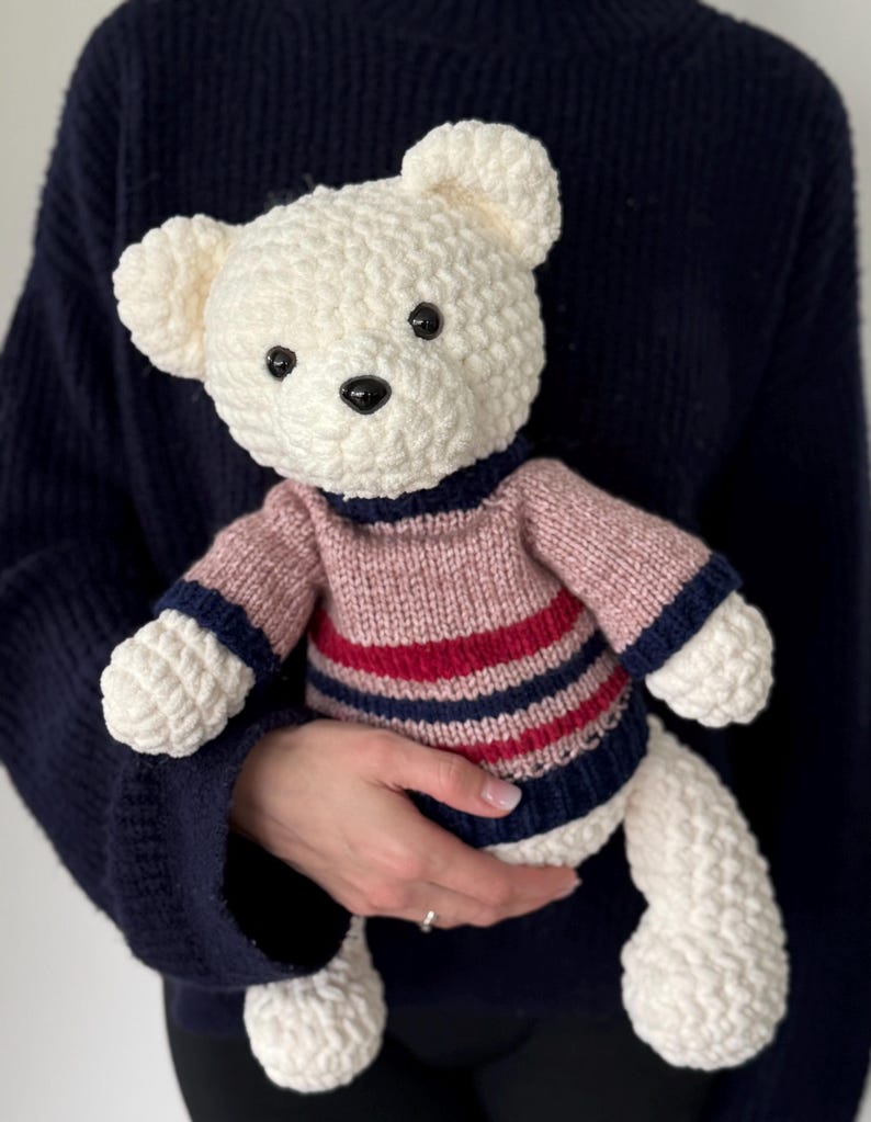 Handmade Crochet Teddy Bear | Valentine’s Day Gift | Personalized ...